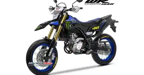 Inspirasi Modifikasi Yamaha WR 155R Bergaya Supermoto Monster Energy