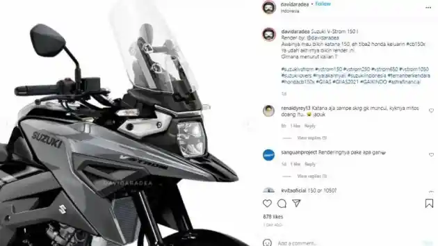 Muncul Rendering Suzuki V-Strom 150 Bisa Jegal Honda CB150X?