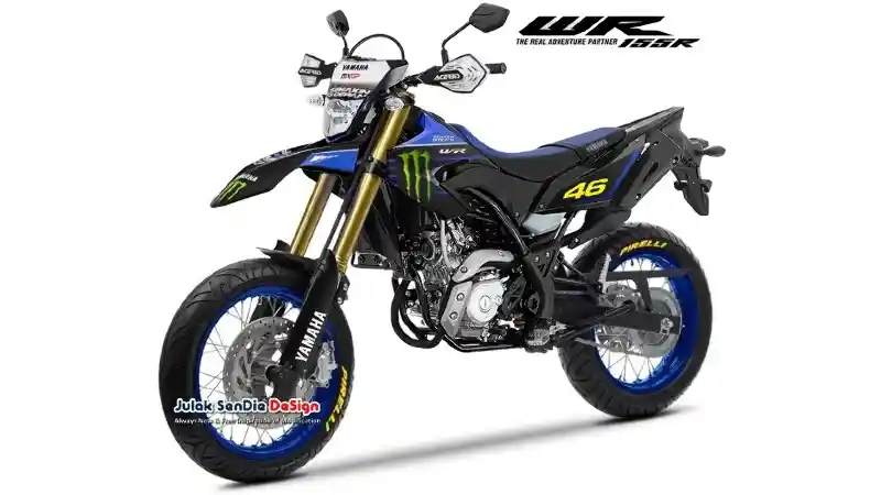 Inspirasi Modifikasi Yamaha WR 155R Bergaya Supermoto Monster Energy